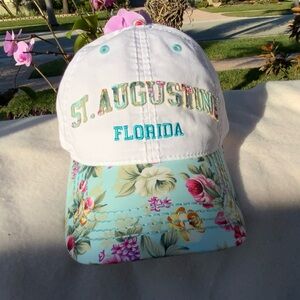 Ogm | Accessories | St Augustine Floral Brim White Cap | Poshmark